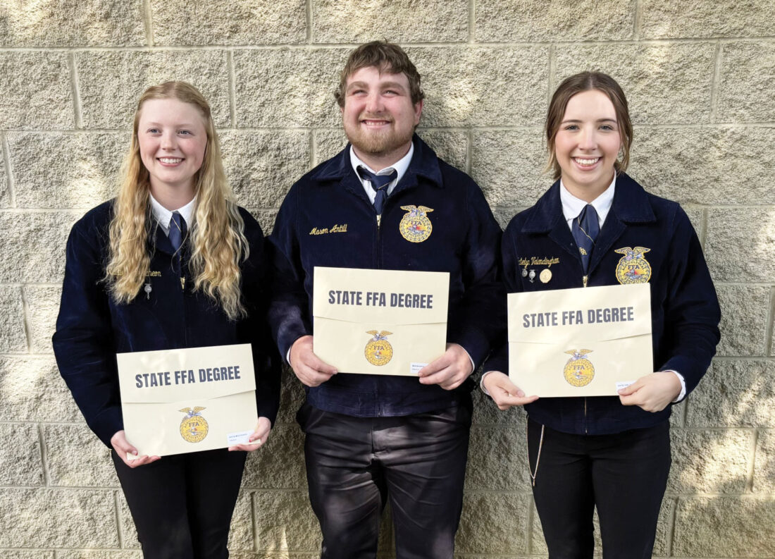 Three Waterford FFA members recognized | News, Sports, Jobs - News and Sentinel